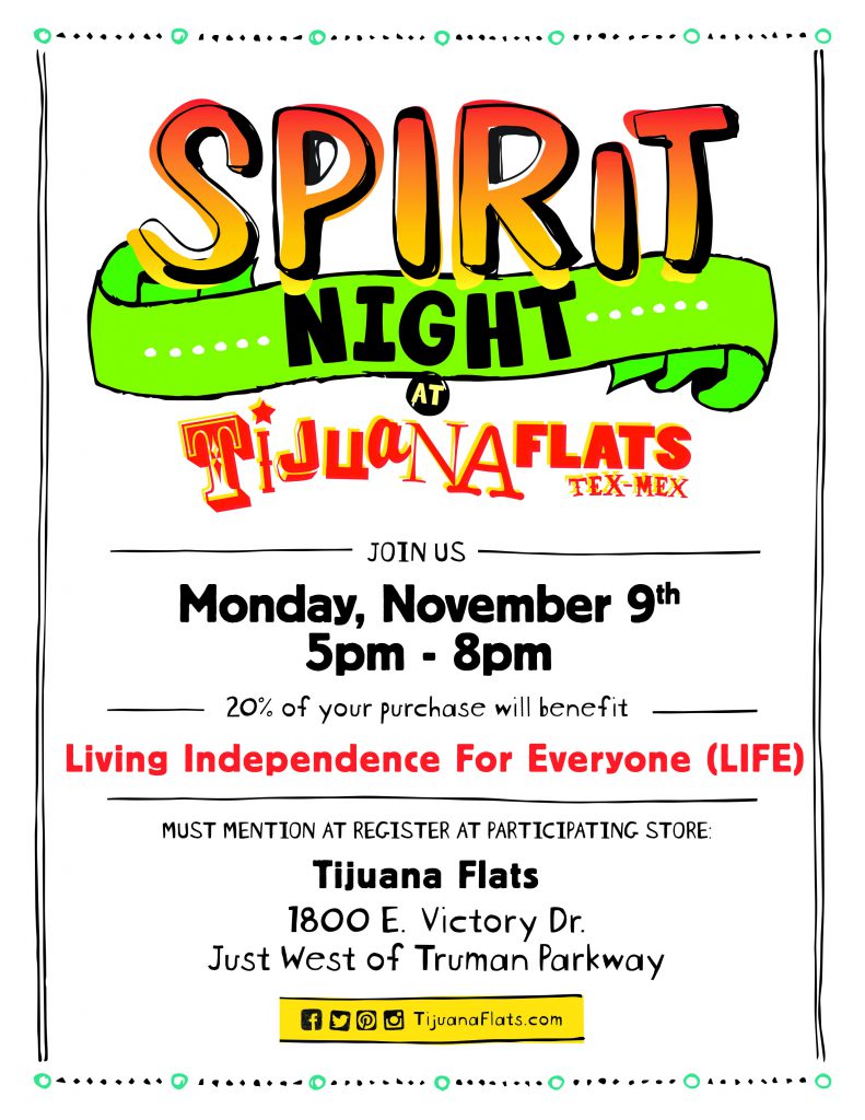 LIFE Spirit Night Flyer – LIFE